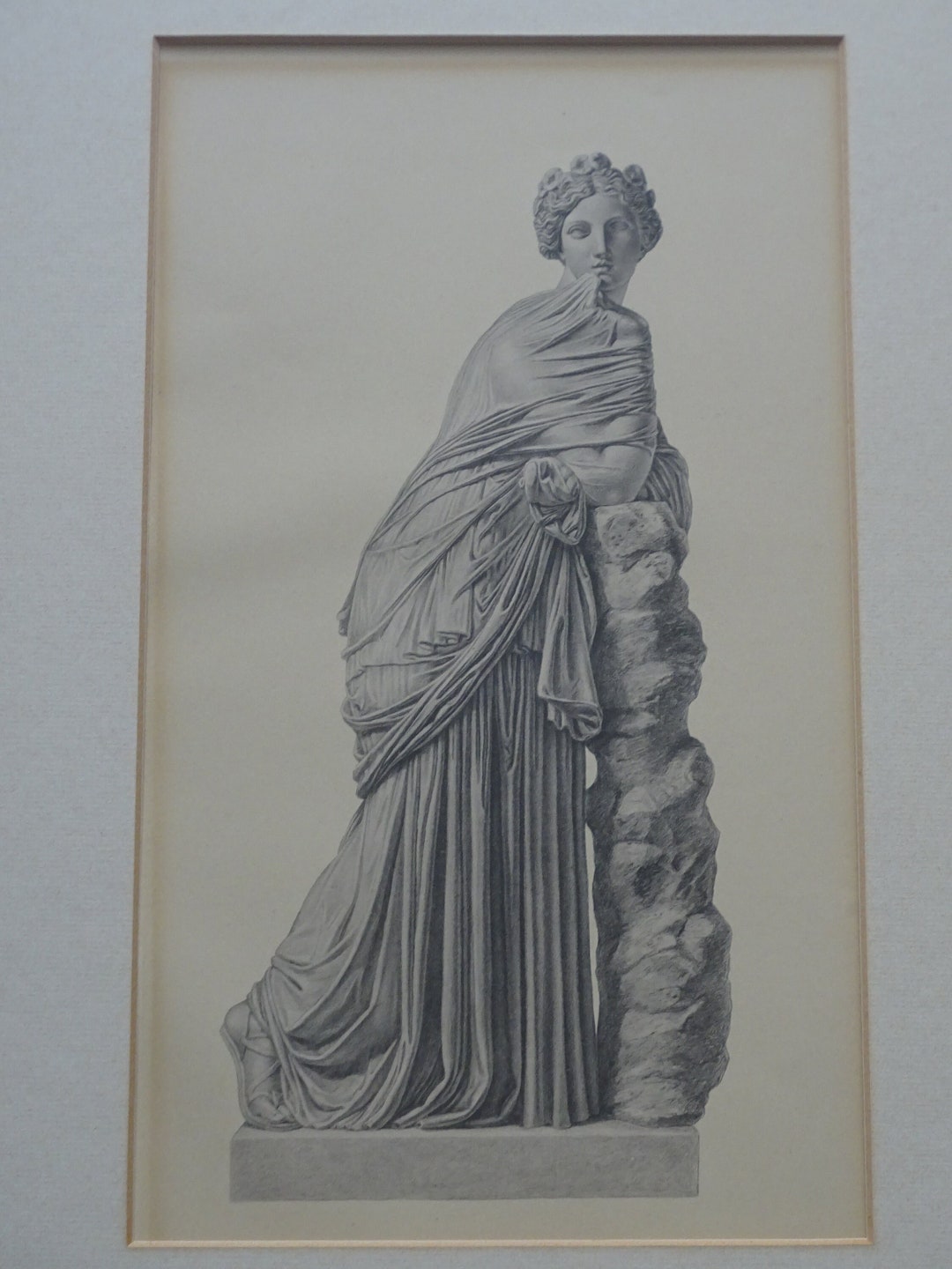 Draped Female Statue, Greek Female Statue, Roman Female Statue, Litho ...