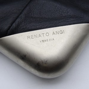 Vintage Renato Angi Venezia Leather Shoulder Bag, Black Leather ...