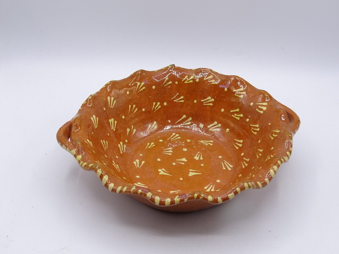 Collection of Slipware Pottery Items, Terracotta Slipware, Vintage ...