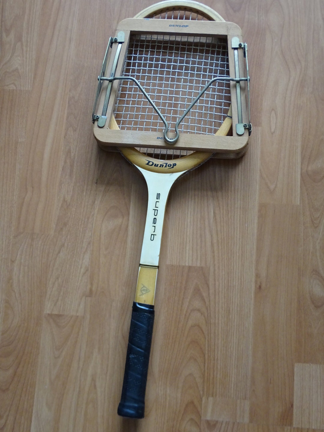 Vintage Dunlop Wooden Tennis Racket 'superb', Vintage Sports Equipment ...