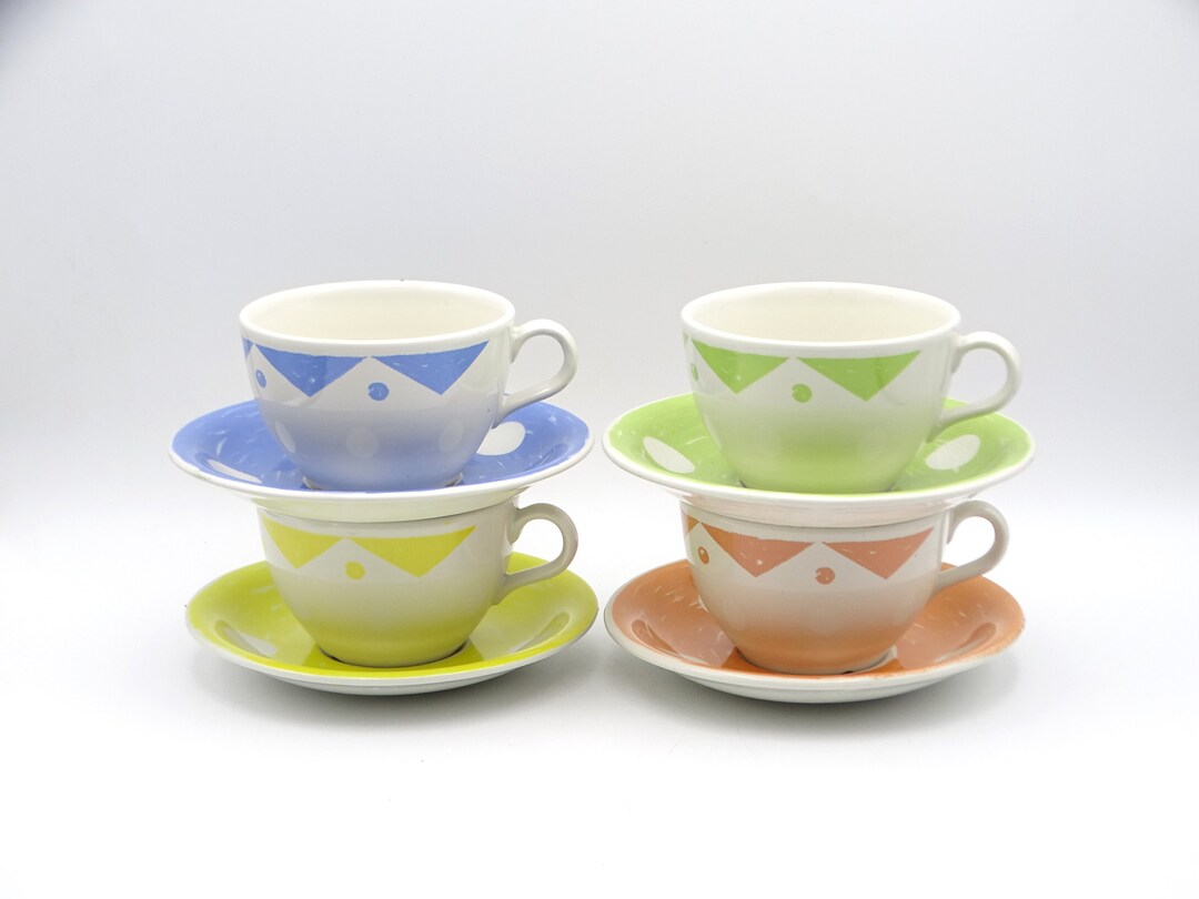 John Tams (england) Pastel Tea Cups or Coffee Cups, Mid Century English ...