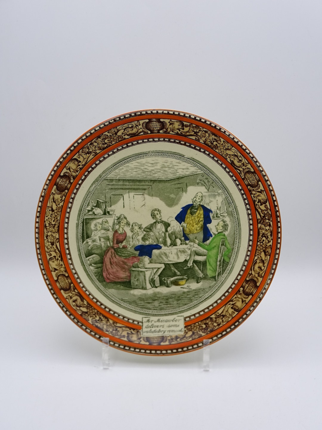 Antique Adams Pottery Plate From the Charles Dickens Series, Adams ...