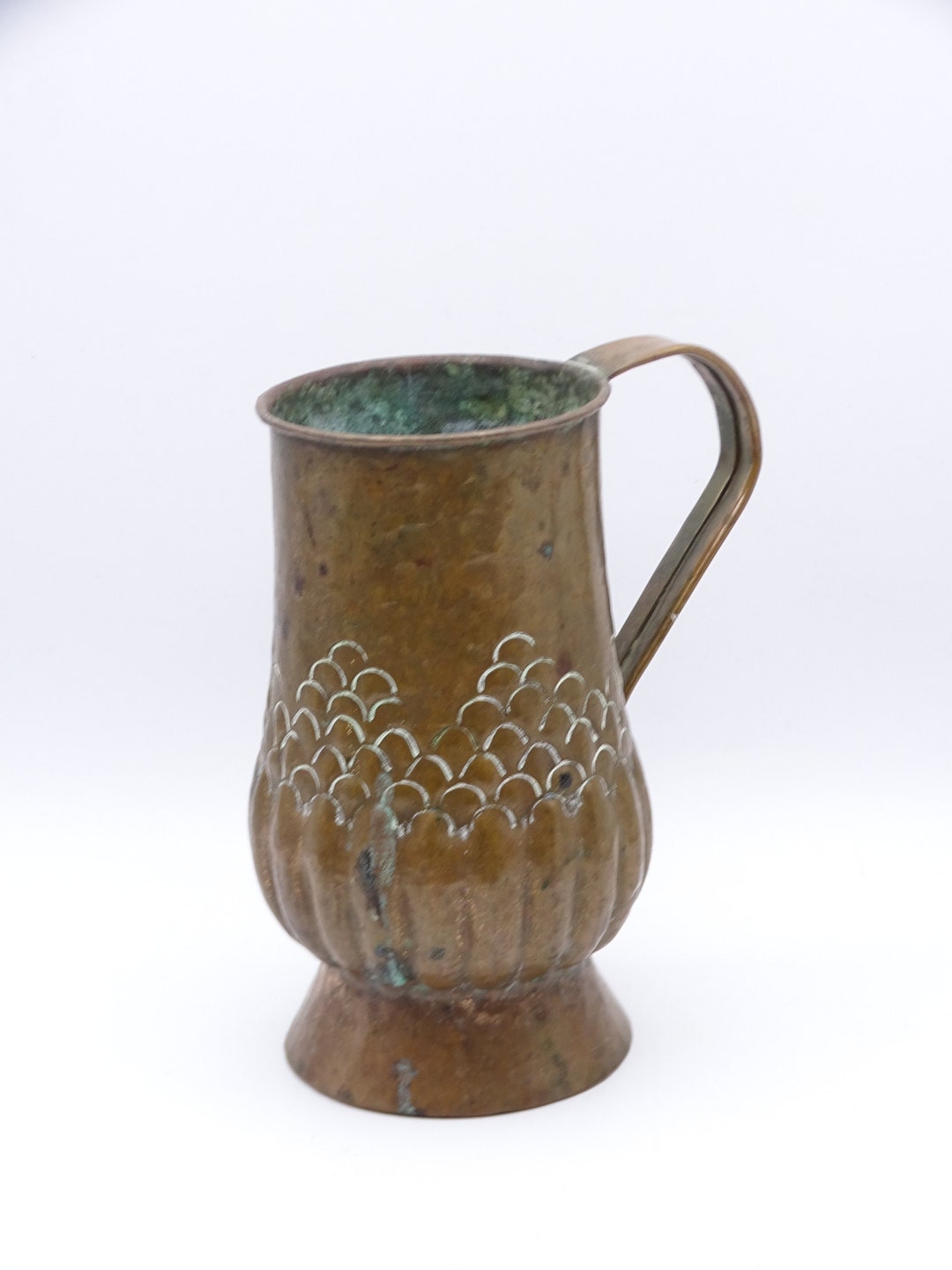 Hand Decorated Copper Vase, Vintage Copperware, Decorative Copperware ...