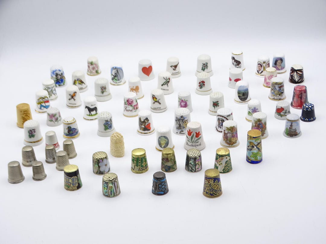 Thimble Collection, Vintage Thimbles, Collectible Thimbles, Instant ...