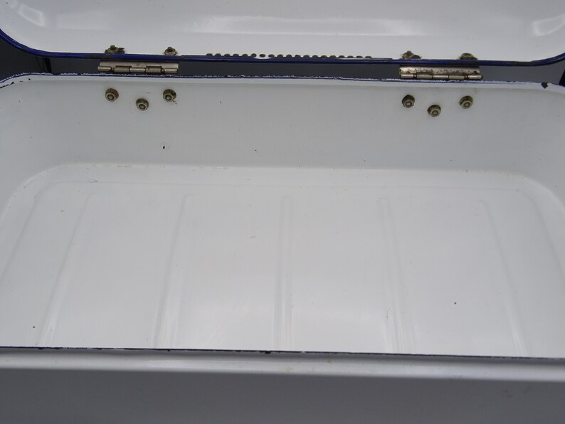 Vintage White Enamel Bread Bin White Enamel Bread Box - Etsy
