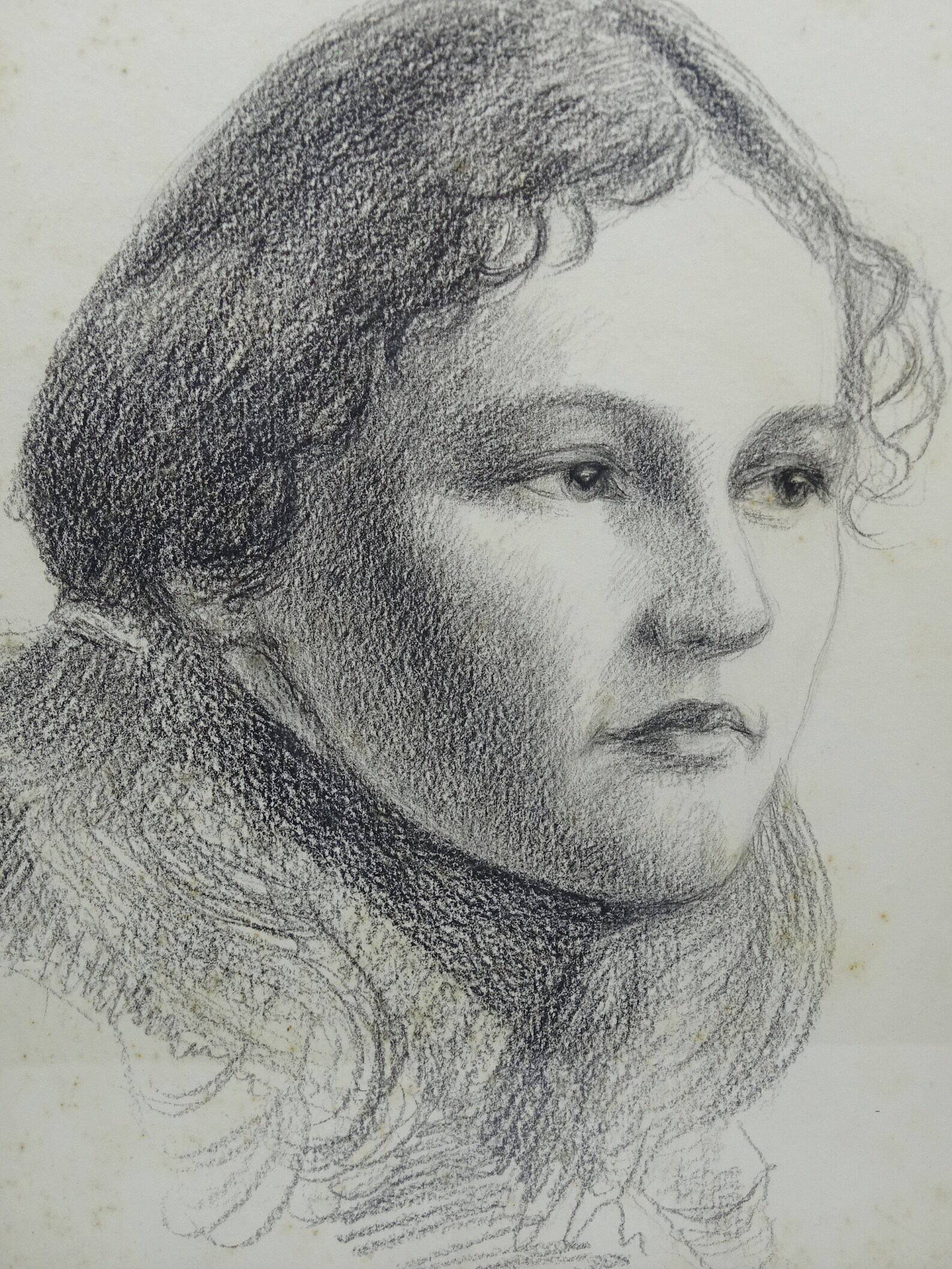 Vintage Girl Portrait Drawing Woman Portrait Drawing Vintage | Etsy