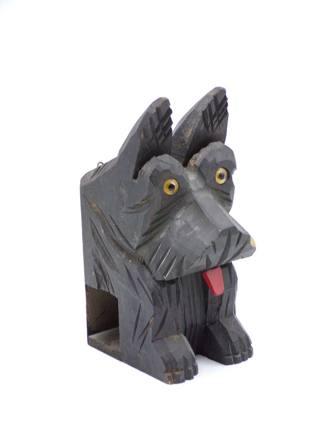 Wooden Dog Shaped Container, Dog Sculpture, Scottie Dog Sculpture, Dog ...