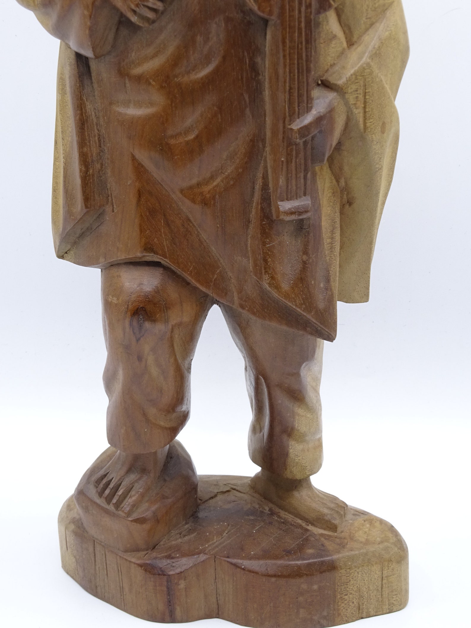 Handcarved Guitar Player Figurine Wooden Figurine Street - Etsy