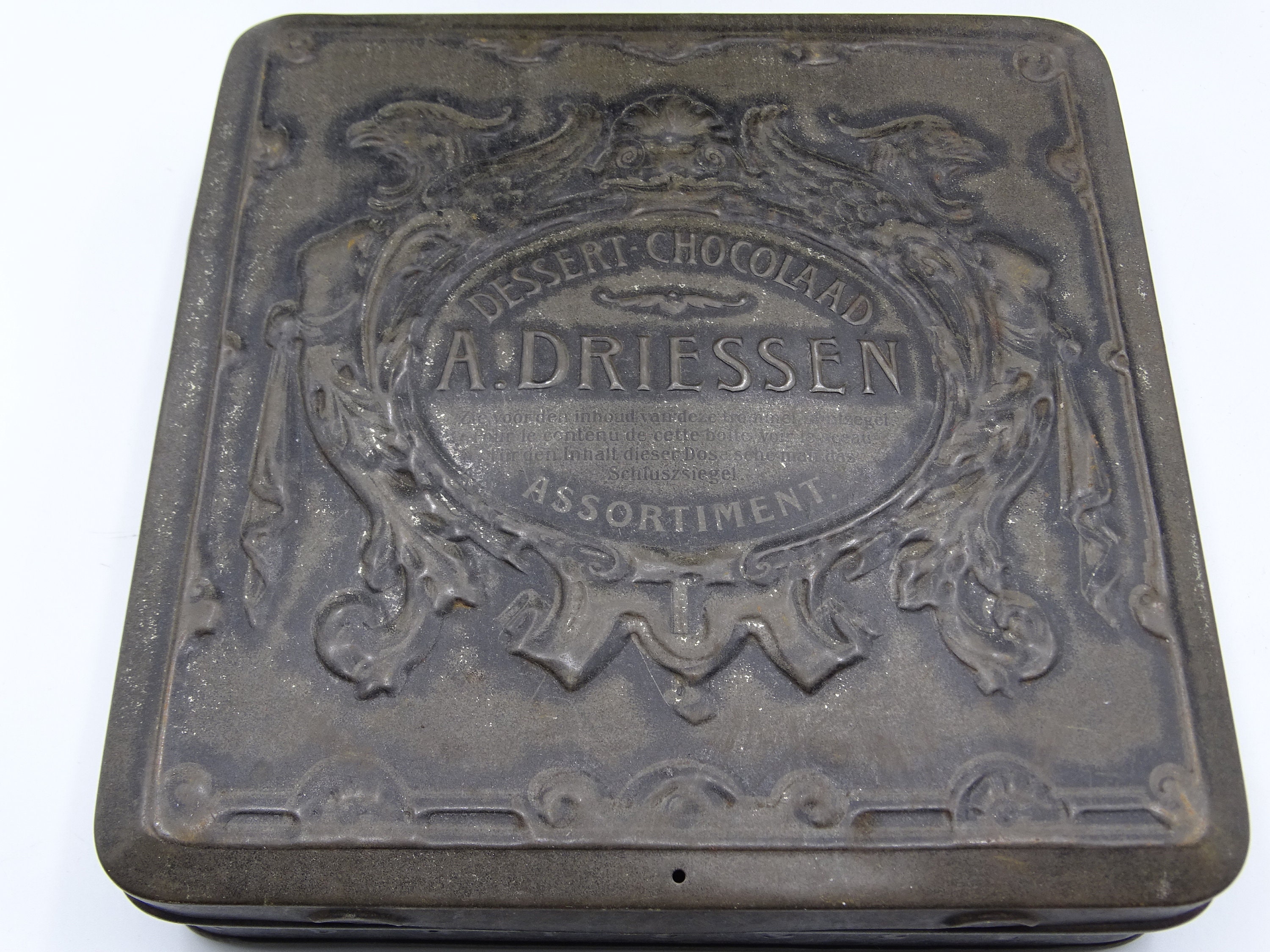 Collection of Six Decorative Tins, Storage Tins, Rustic Tins, Vintage ...