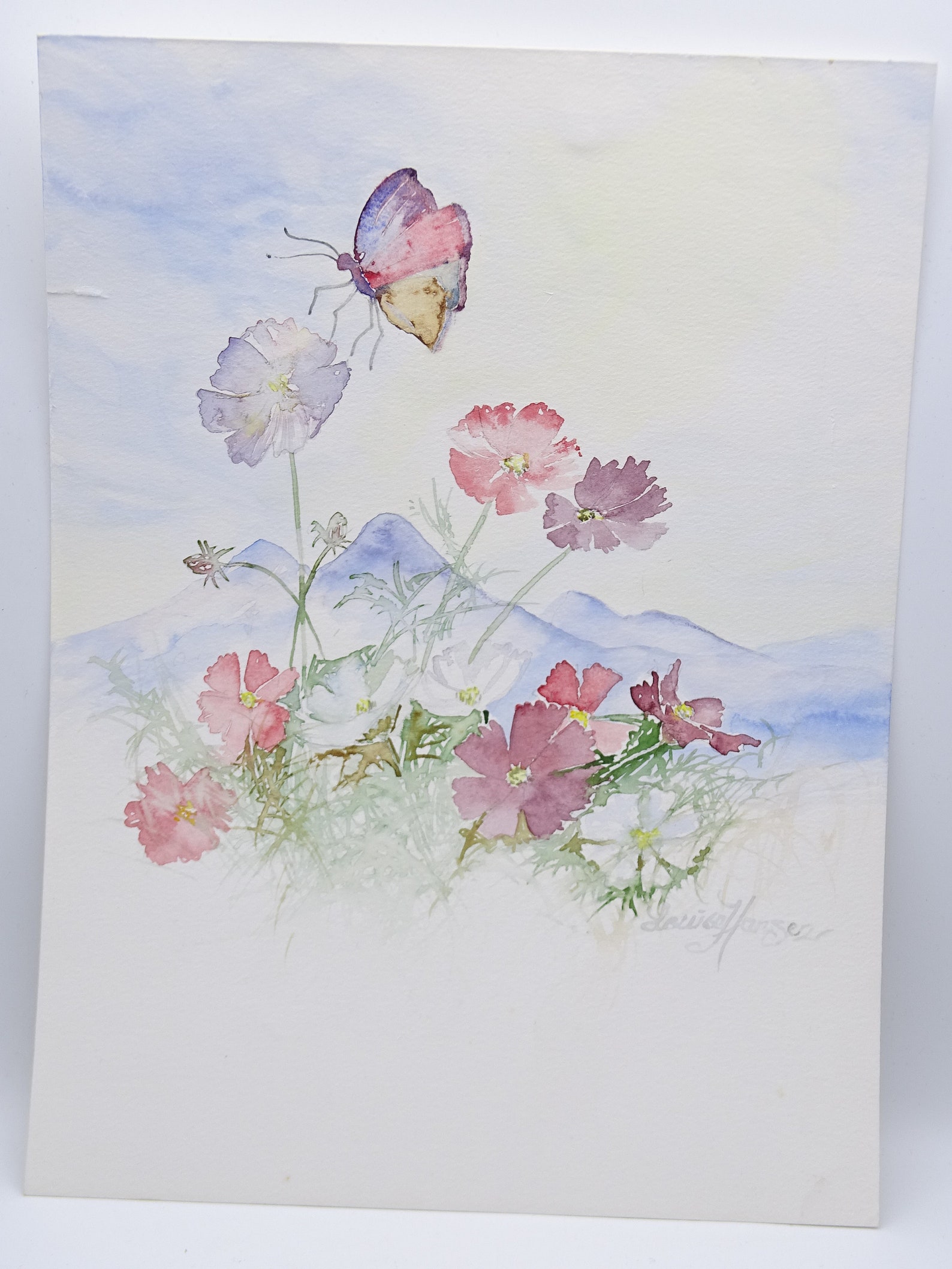 Vintage Watercolor Painting Floral Watercolor Painting | Etsy