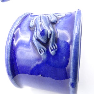 Blue Ceramic, Frog Decorated, Napkin Rings and Knife Rests, Vintage ...