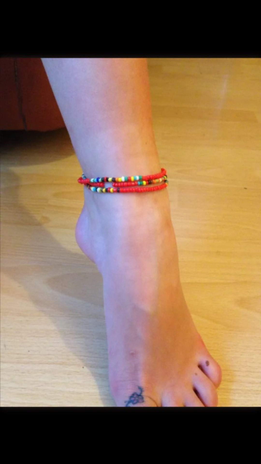 Beaded Wrap Anklet - Etsy