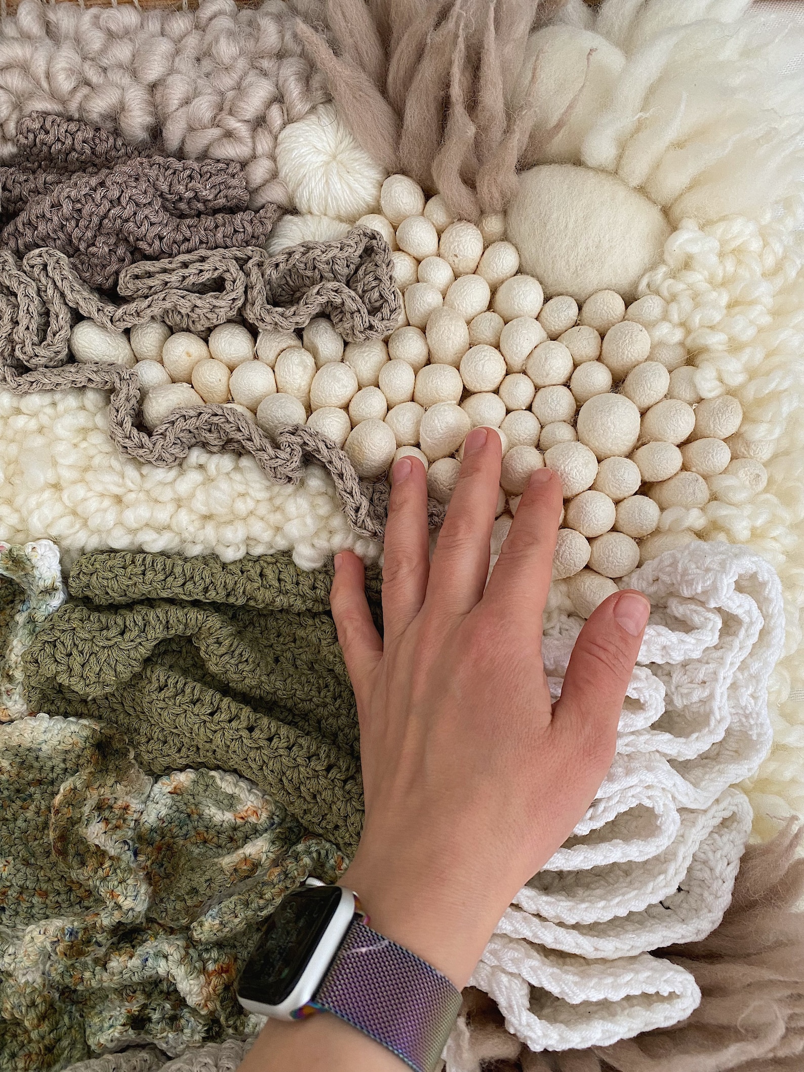 Unique Coral Reef Weaving With Crocheted Knitted Felted - Etsy