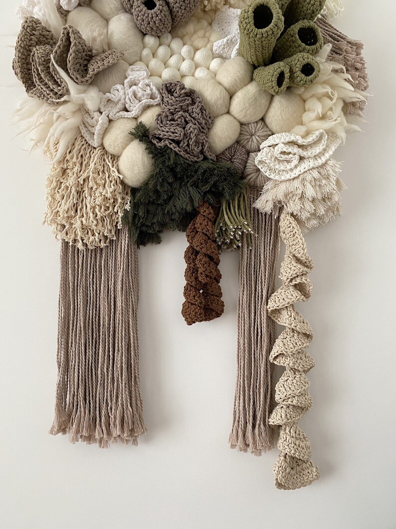 Unique Coral Reef Weaving With Crocheted and Knitted Details - Etsy