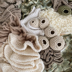 Unique Coral Reef Weaving With Crocheted, Knitted, Felted, Hand Dyed ...