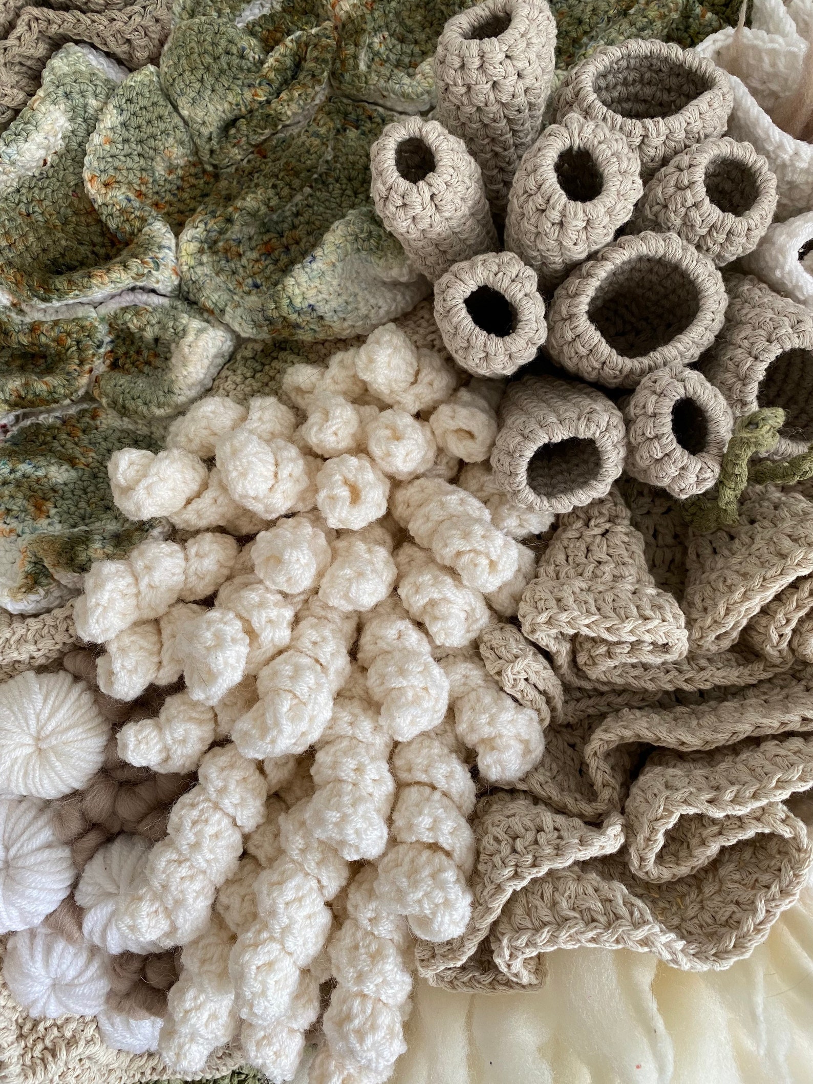 Unique Coral Reef Weaving With Crocheted Knitted Felted - Etsy