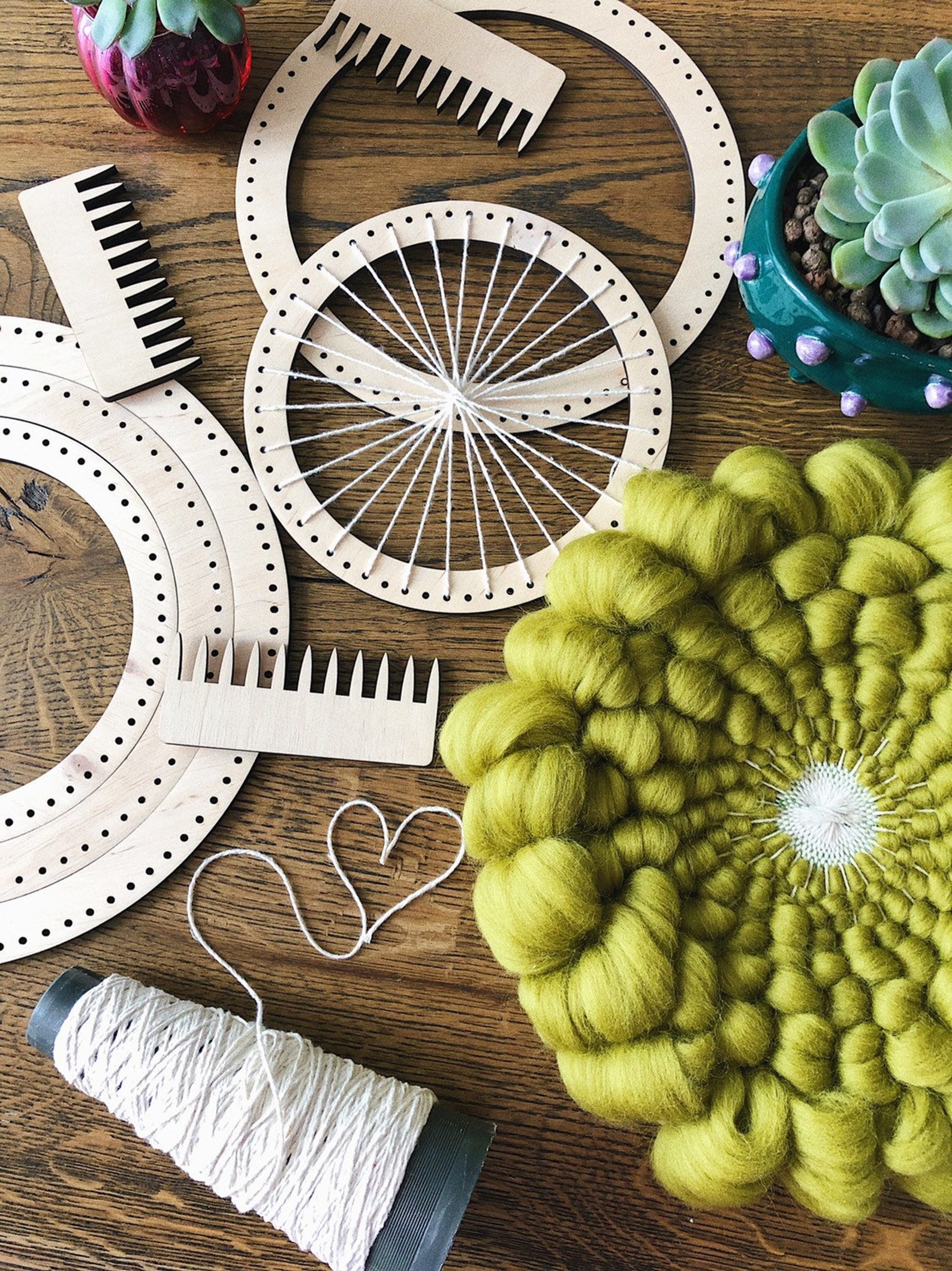 CIRCULAR LOOMS round weaving loom pack of three circle | Etsy