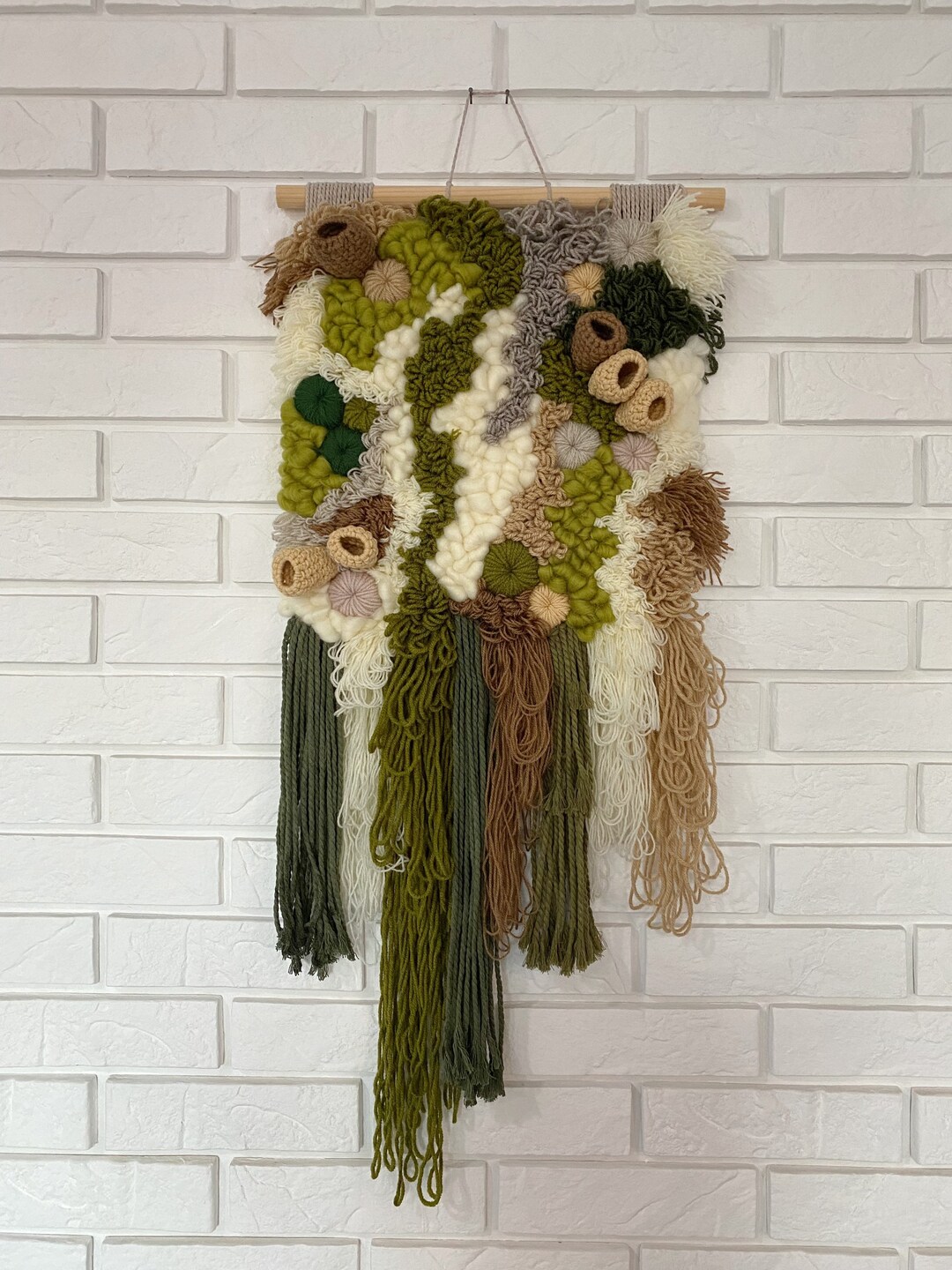 Crocheted Coral Reef Wall Hanging: Handmade Fiber Art Tapestry - Etsy
