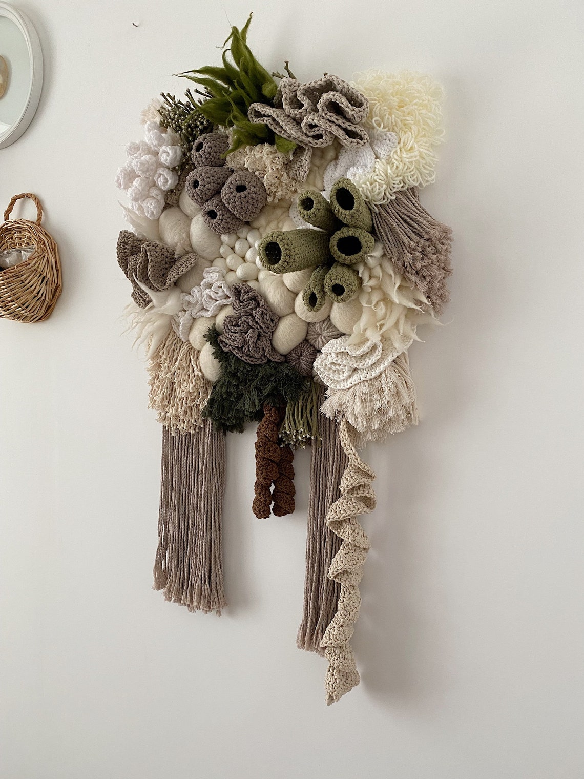 Unique Coral Reef Weaving With Crocheted and Knitted Details - Etsy