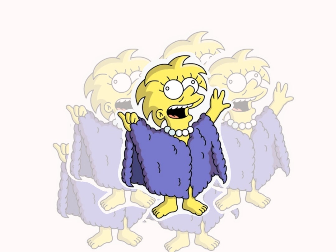 Lizard Queen Lisa Simpson Sticker - Etsy