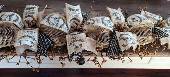 Farmhouse garland farmhouse garland for mantle farmhouse | Etsy