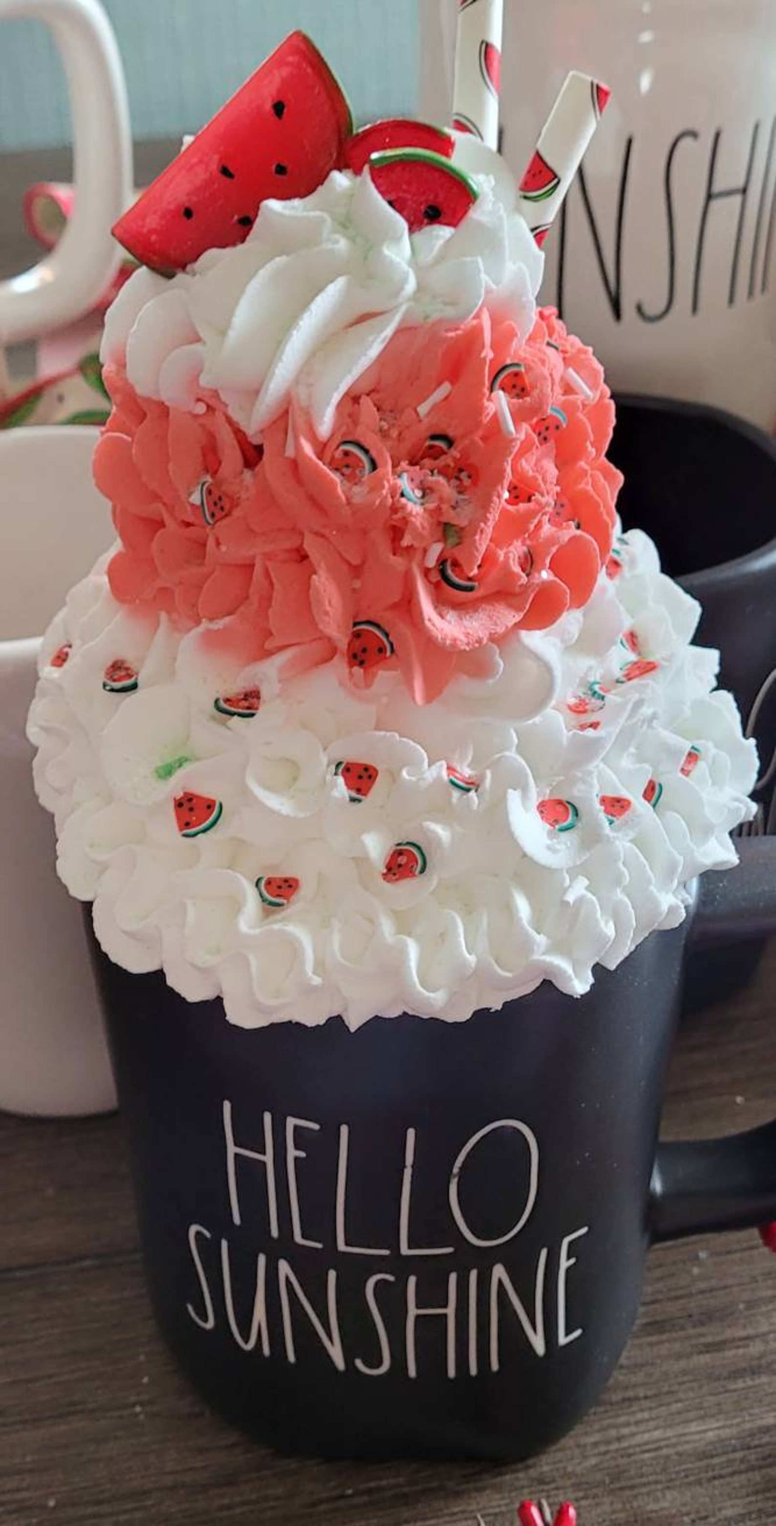 Watermelon Mug Topper Rae Dunn Inspired Mug Toppers Faux | Etsy