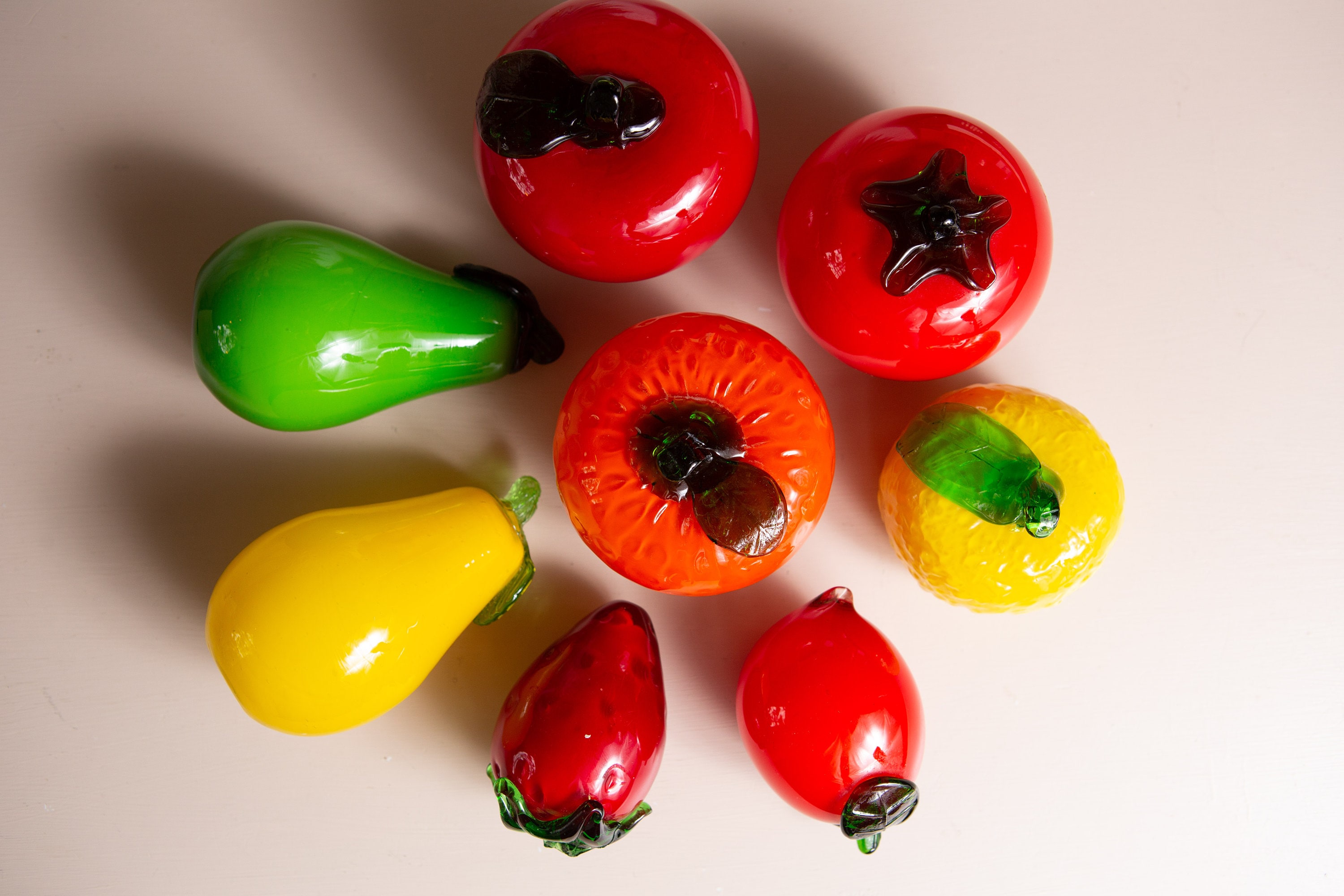 8 Vintage Glass Fruit Retro Art Glass Fruit Sculpture | Etsy