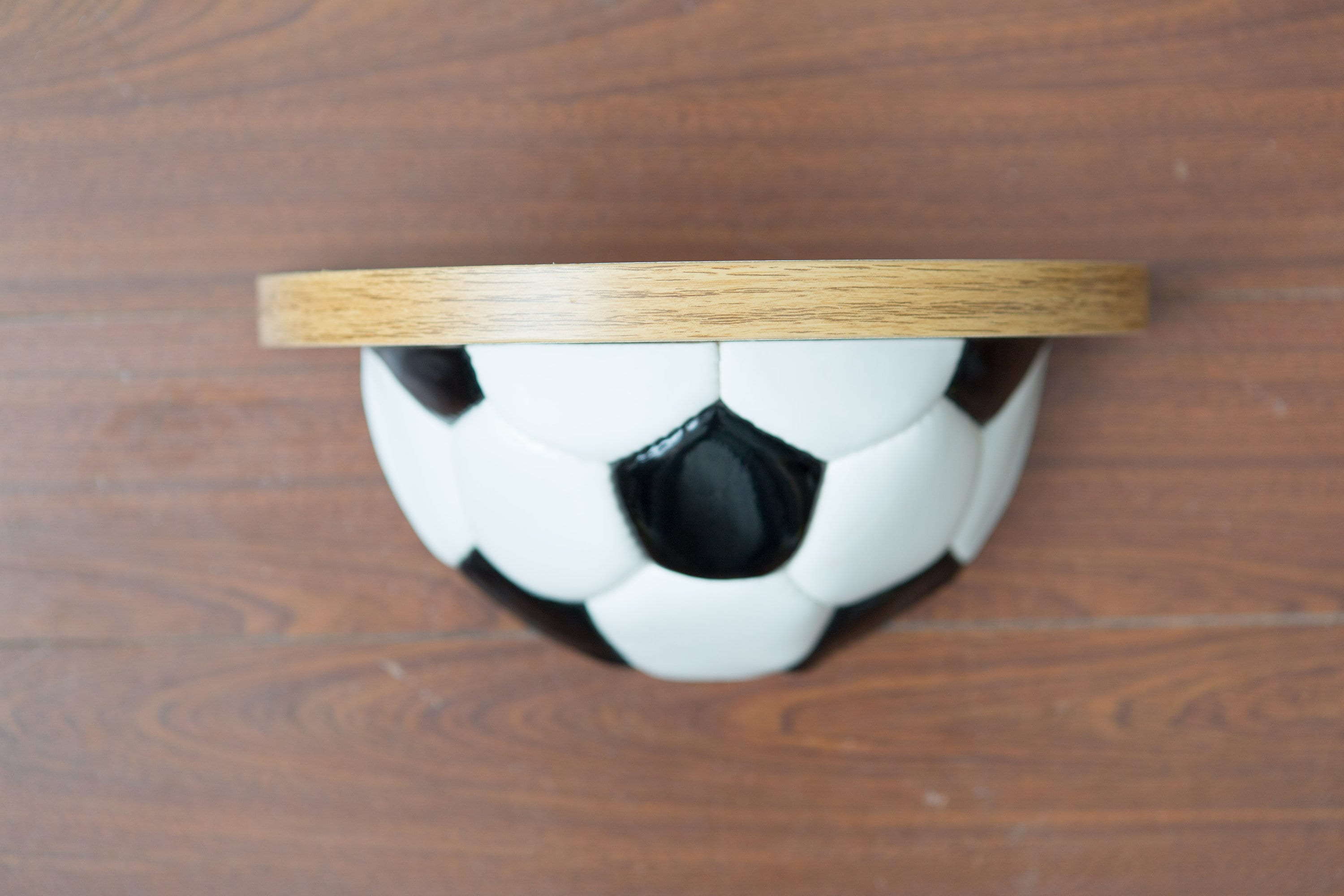 Boys Soccer Shelf - Vintage Soccer Ball Trophy Display - Kids Room ...