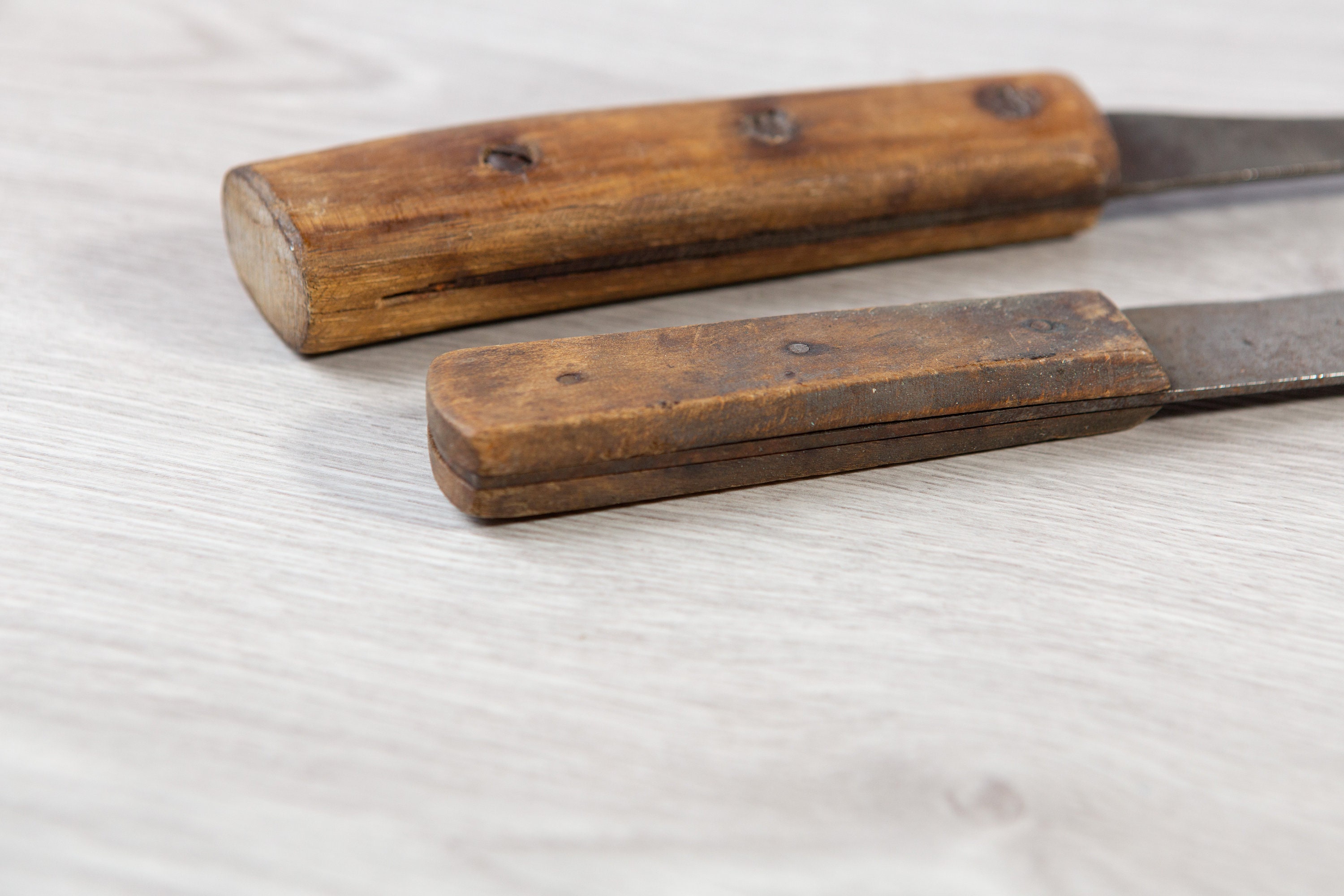 Vintage Knives with Wood Handles - Rustic Farmhouse Kitchen Decor ...