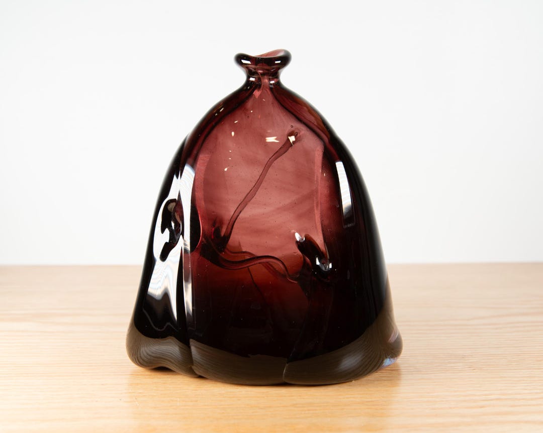 Michael Robinson Art Glass Vase - Vintage Indigenous Art Glass Signed ...