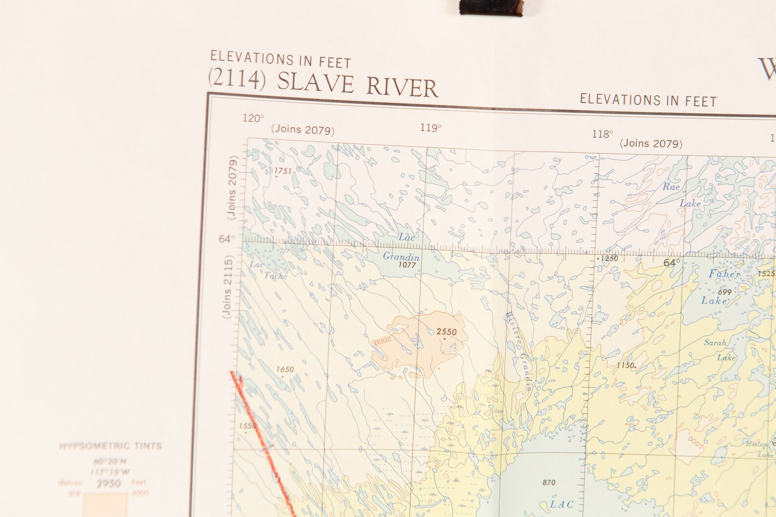 Vintage Map of Slave River Northwest Territories Canada | Etsy