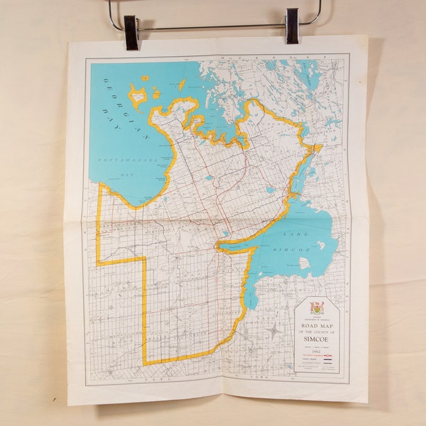 Vintage Lake Simcoe Map - Etsy