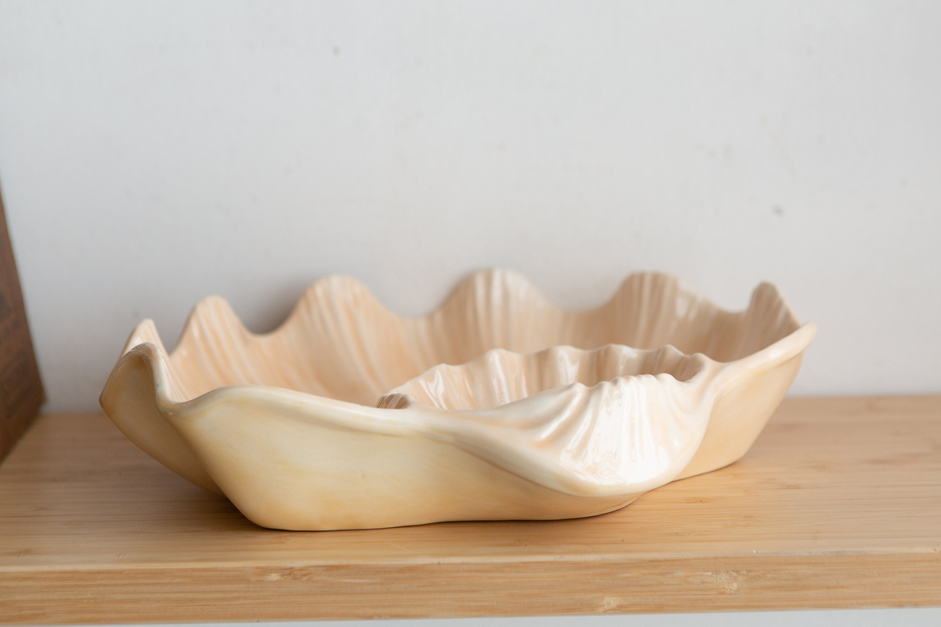 Home & Living Jewelry Storage Shell Tray Pink Pastel Color Vintage Clam ...