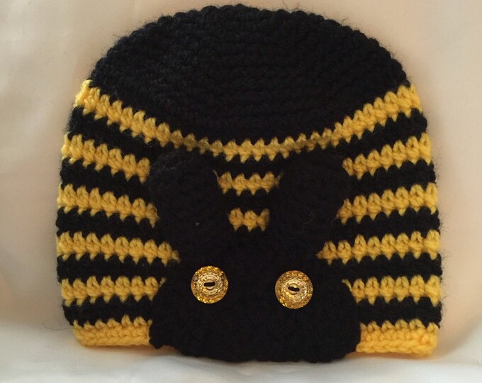 Baby Bee Hat KNITTING PATTERN / Bee Knitting Pattern / Baby Bumblebee ...
