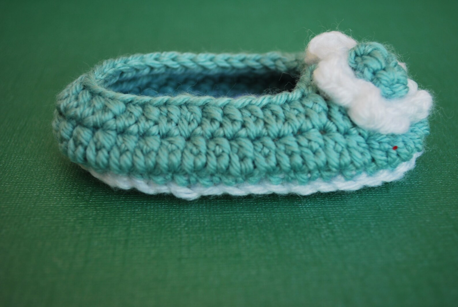Green Baby Booties With Flower Crochet Baby Booties Baby - Etsy