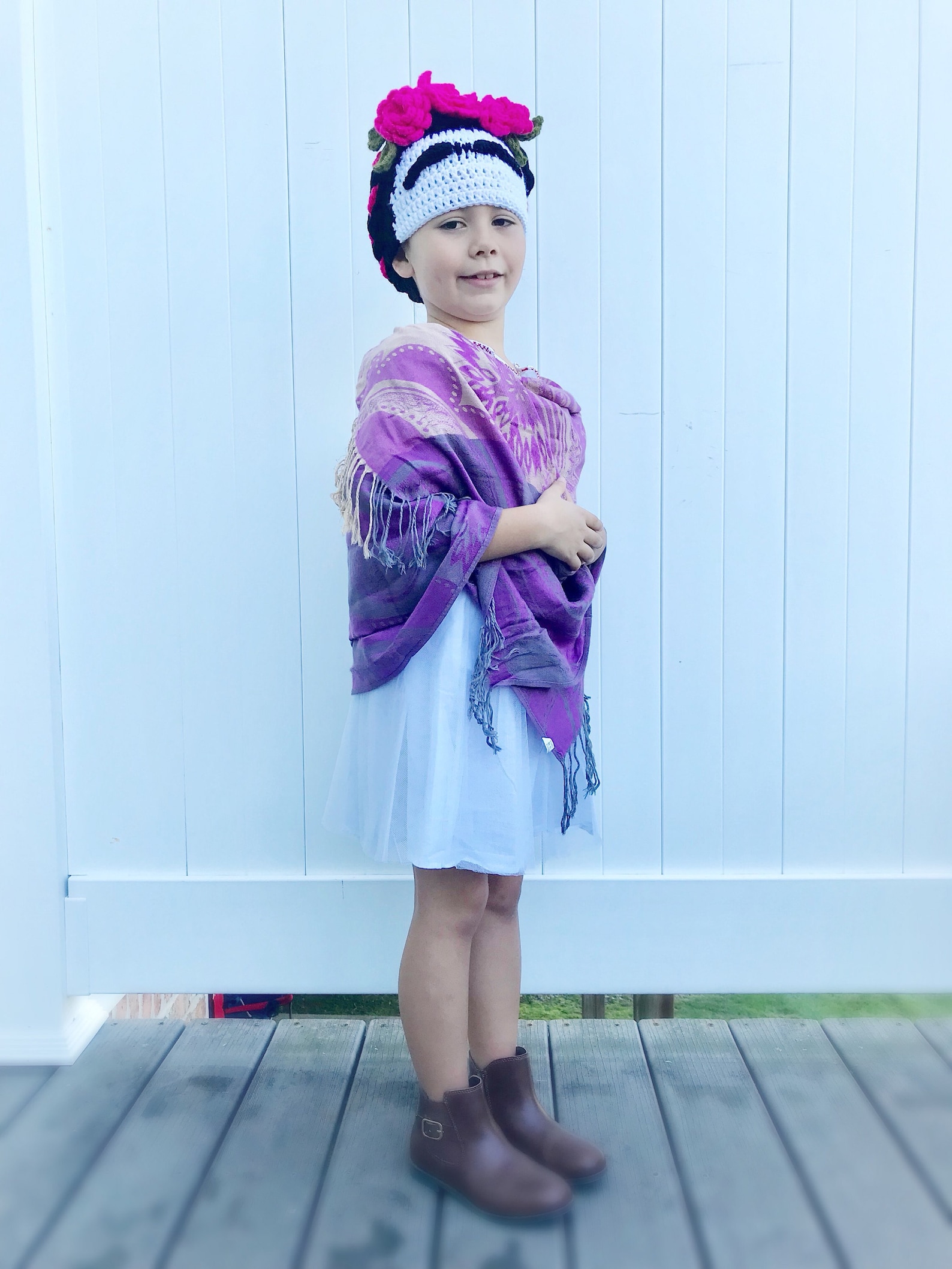 Frida Kahlo Coco Crochet Hat-skeleton Frida Kahlo Wig Frida - Etsy