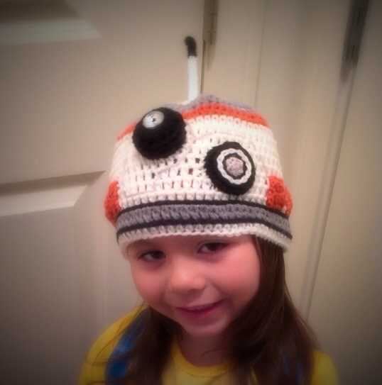 BB8 Hat - Crochet BB8 Star Wars Droid Hat - BB8 Kids Costume - Kids ...