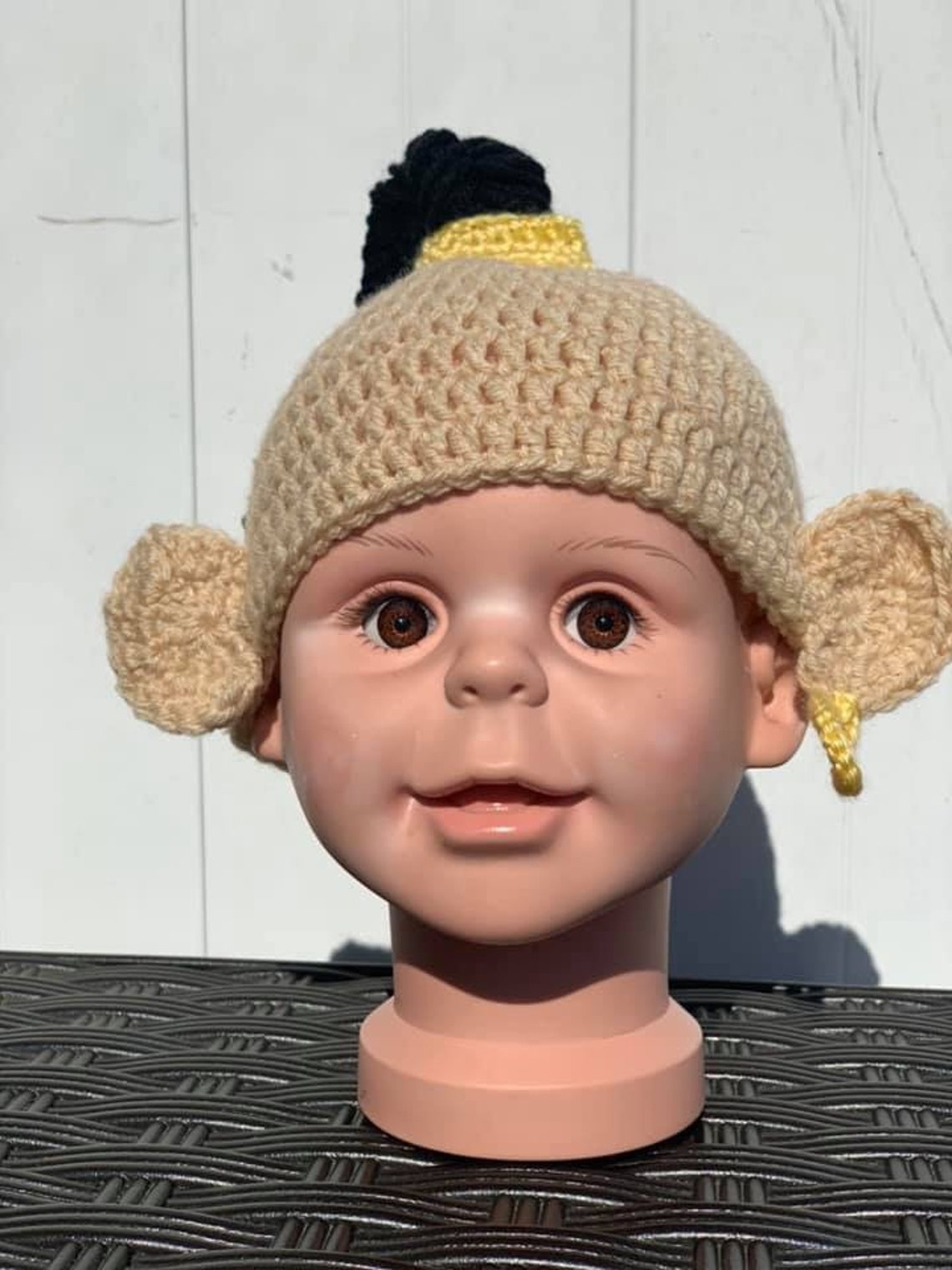 Genie Aladdin Hat - Aladdin Wig Crochet Hat - Kids Halloween Hat ...