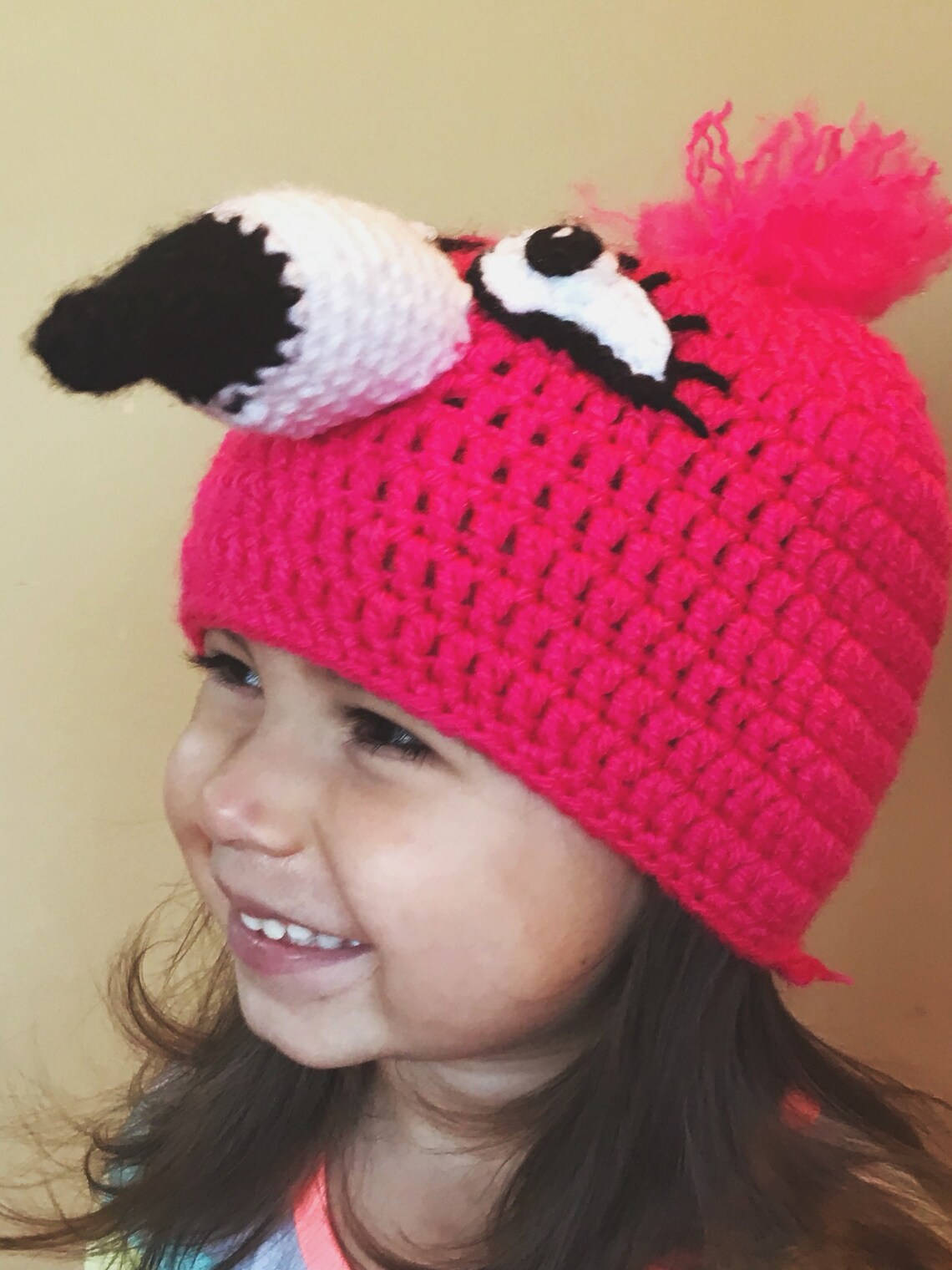 Pink Flamingo Hat Crochet Flamingo Hat Kids Halloween - Etsy
