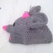 Mouse Hat - Girls Crochet Mouse Hat With Pink Bow - Kids Halloween ...