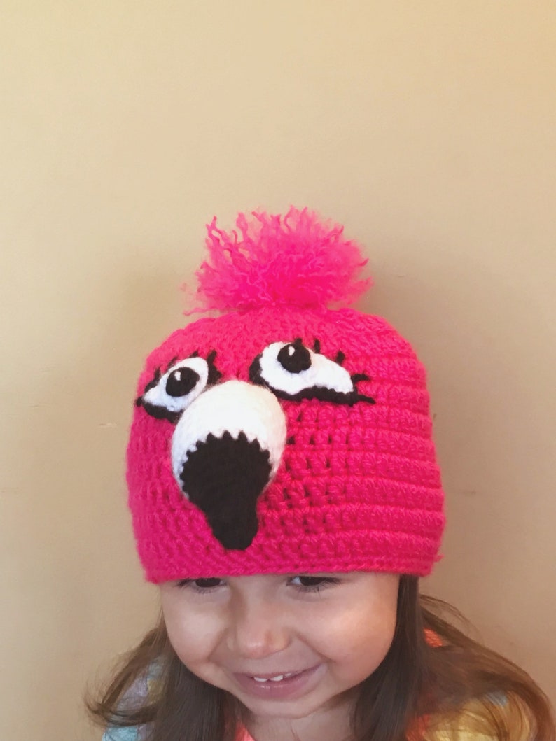 Pink Flamingo Hat Crochet Flamingo Hat Kids Halloween - Etsy