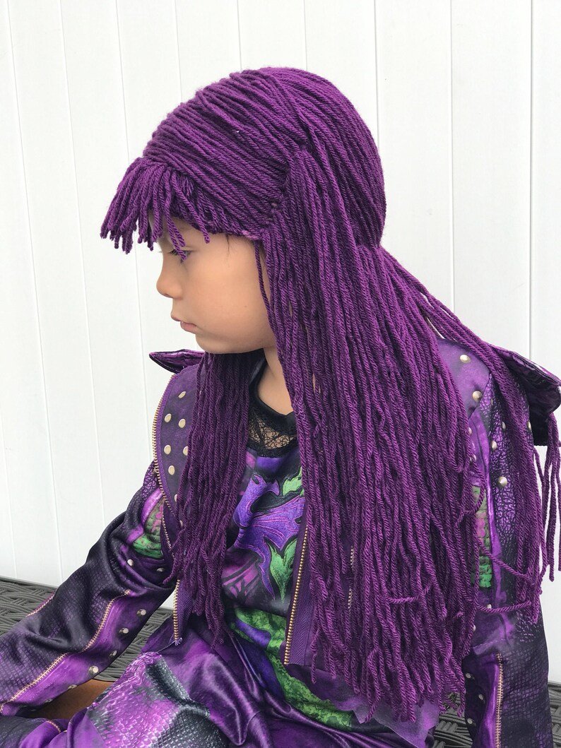 Disney Descendants 2 Mal Hair Wig Halloween Disney | Etsy