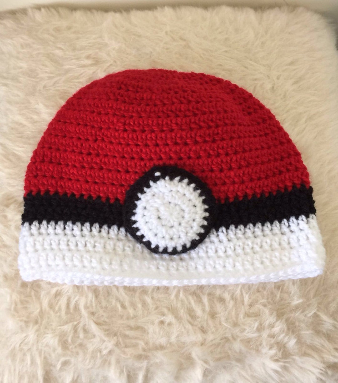 Red Pokeball Hat - Pokemon Go Poke Ball Red Ball Hat - Baby Kids or ...