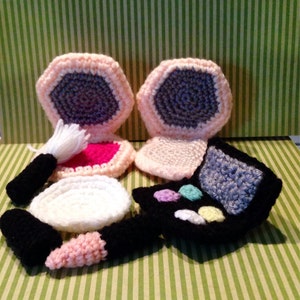Crochet Makeup Set and Bag. Children's Play Makeup Kit Copy - Kids Gift ...
