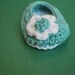 Green Baby Booties With Flower Crochet Baby Booties Baby Gift Newborn ...
