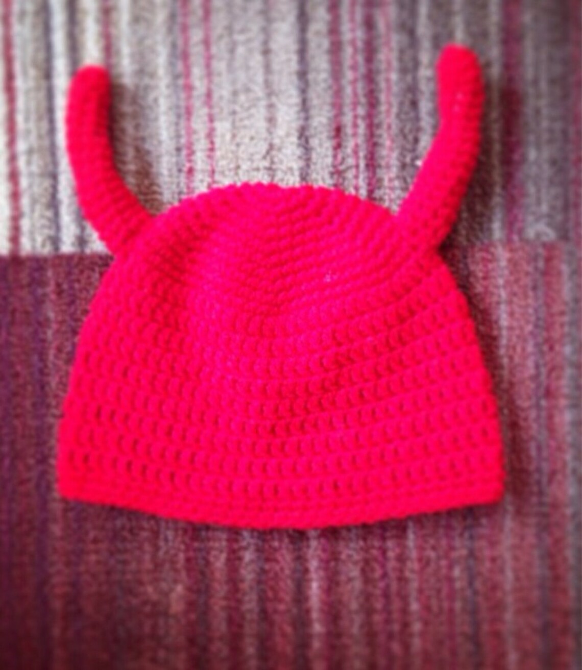 Devil Hat Red Horned Devil Crochet Hat Halloween Costume - Etsy