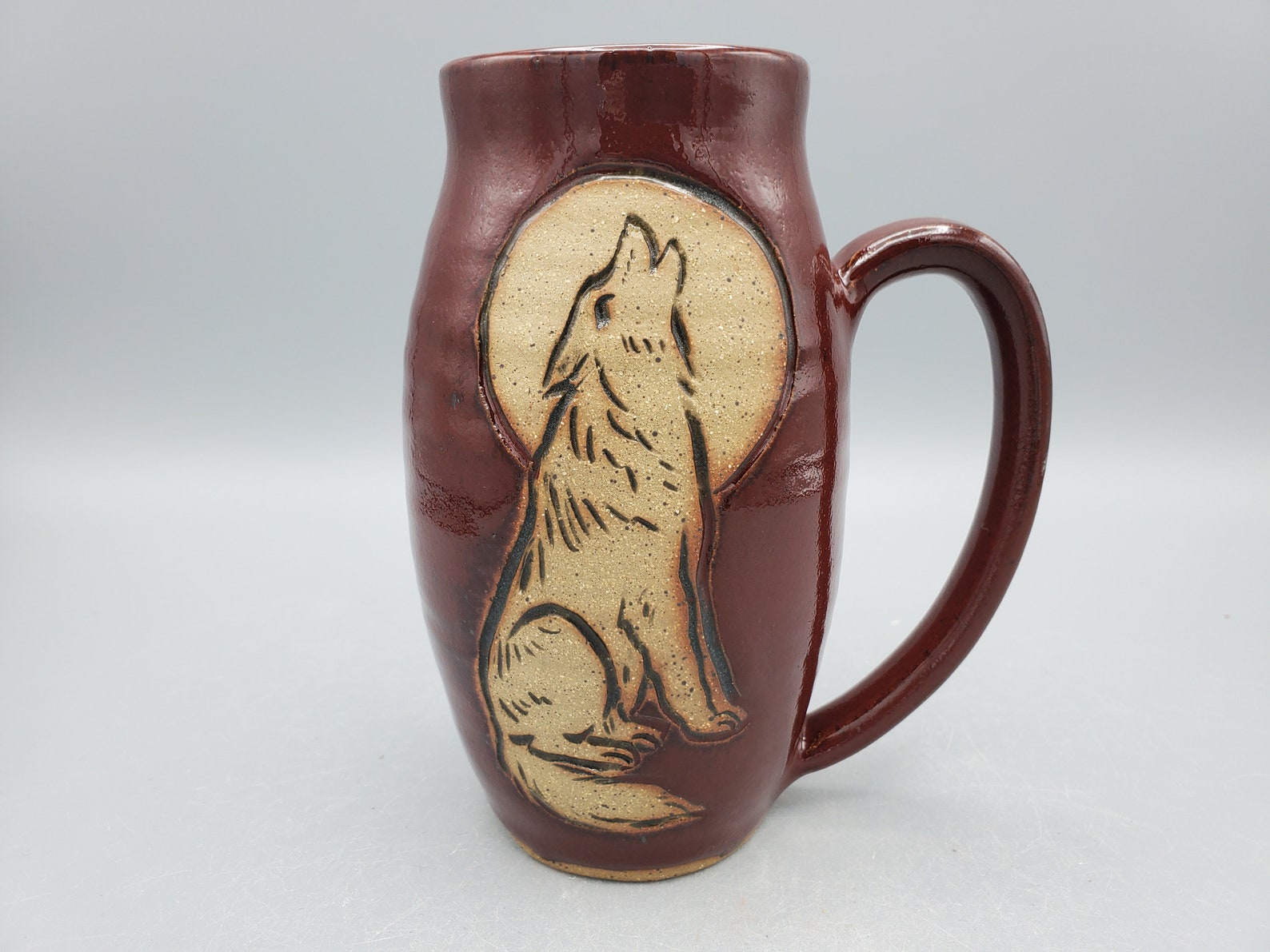 Howling Wolf Mug 16 Oz Nature Lover Gift Handmade Coffee Mug | Etsy