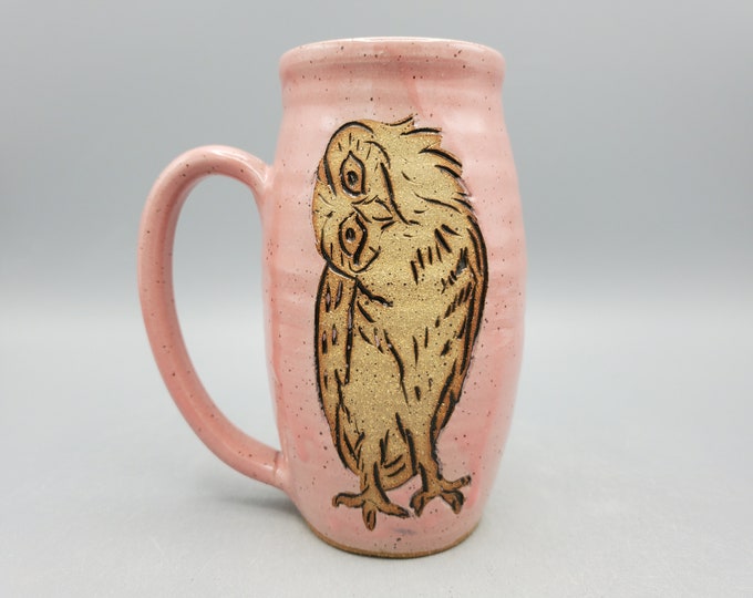 Owl Mug 16 Oz Ground Owl Outdoorsy Nature Lover Gift Handmade Pottery ...