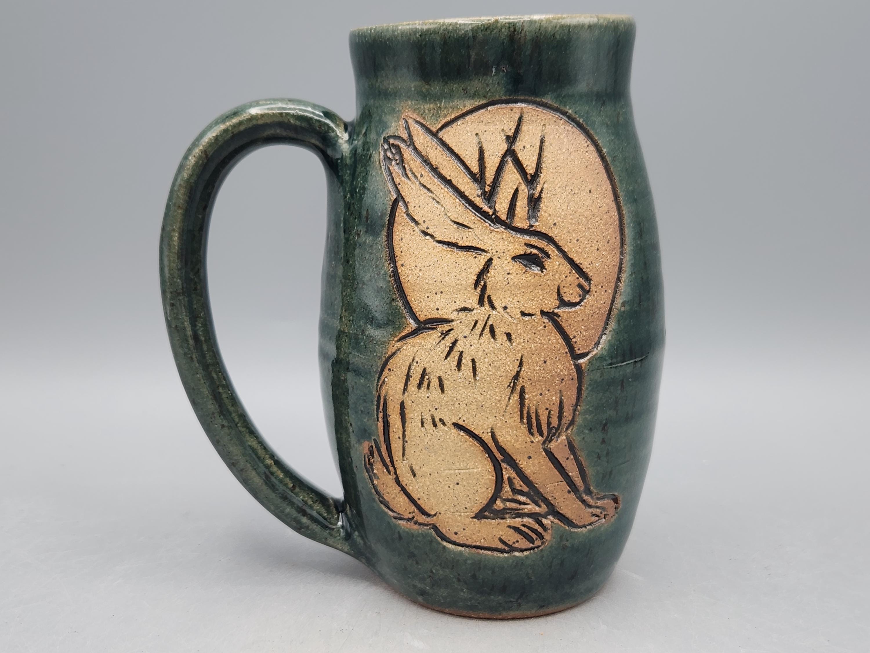 Jackalope Mug 16oz - Handmade Stoneware Coffee Mug Jackalope Art ...