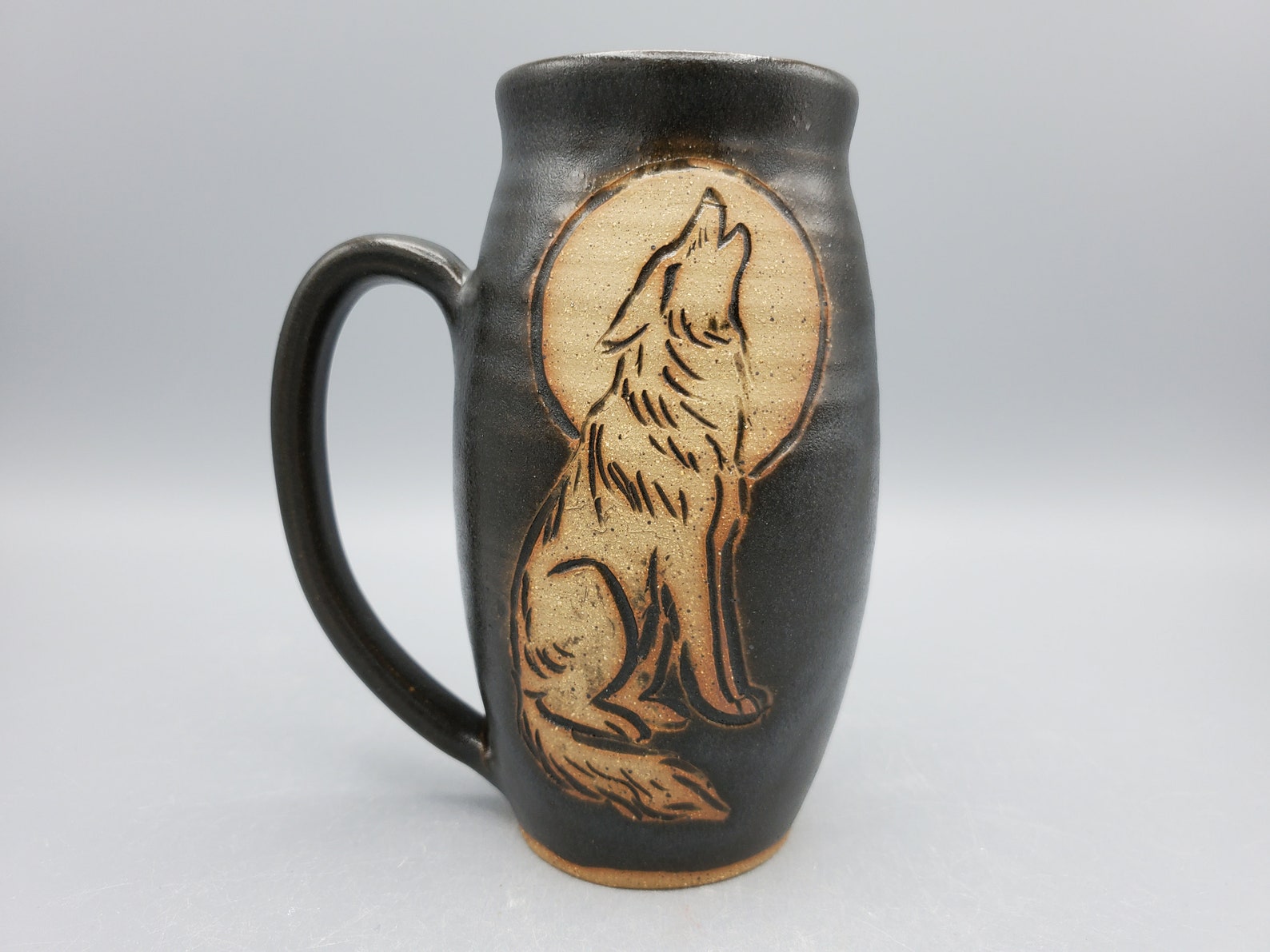 Howling Wolf Mug 16 Oz Nature Lover Gift Handmade Coffee Mug | Etsy